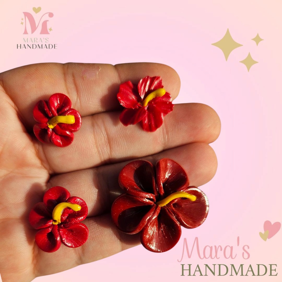 Puerto Rico - Flor De Maga- Maga Flower Stud Earrings – Handmade ...