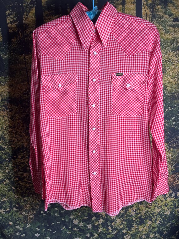 vintage wrangler red and - Gem