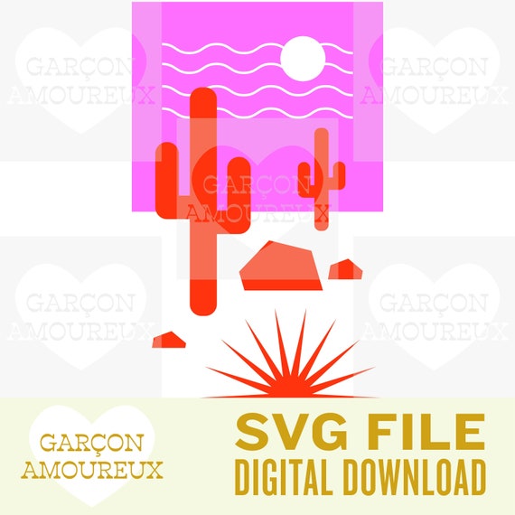 Desert Svg Desert Landscape Svg Southwestern Decor Svg - Etsy