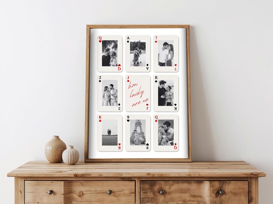 Custom Playing Card Couples Poster Template - Etsy