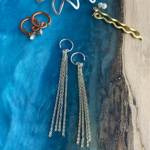 Waterfall Ear Cuff - Silver Cuff With Gold Chain - Liz Fox Roseberry ...