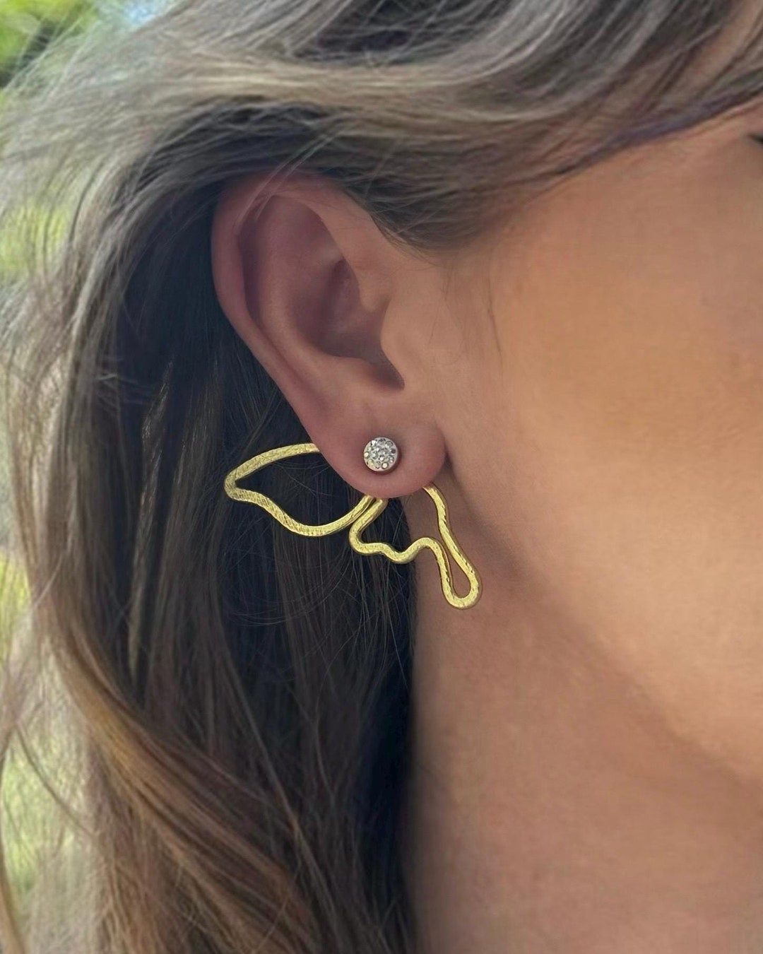 Luna Moth Ear Jackets - Gold or Silver - Liz Fox Roseberry - Handmade ...