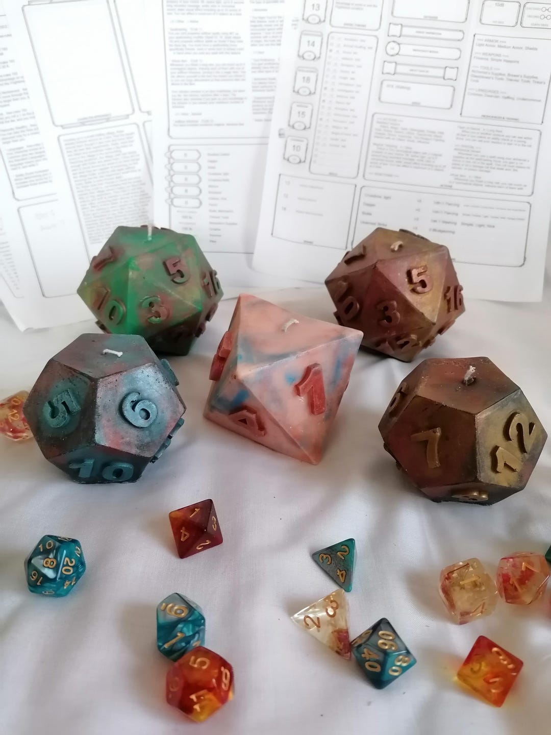 Dnd D20 D12 D8 Candle | Dnd D20 D12 D8 Candle - Etsy
