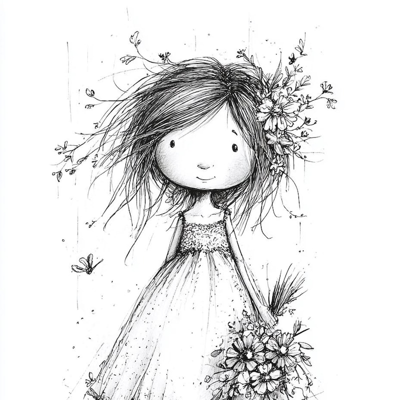 Line Drawing Dress - Etsy