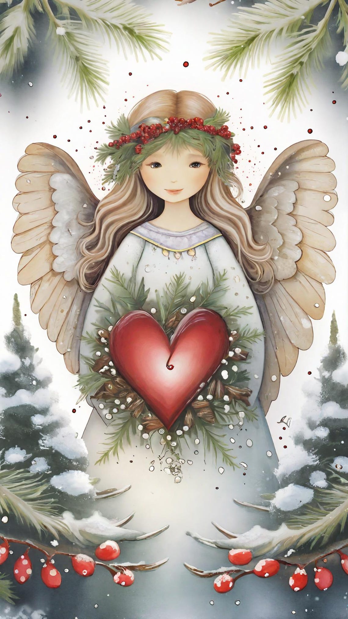 8 Whimsical Christmas Angels Set 2, 8 High Quality Pgns Digital ...