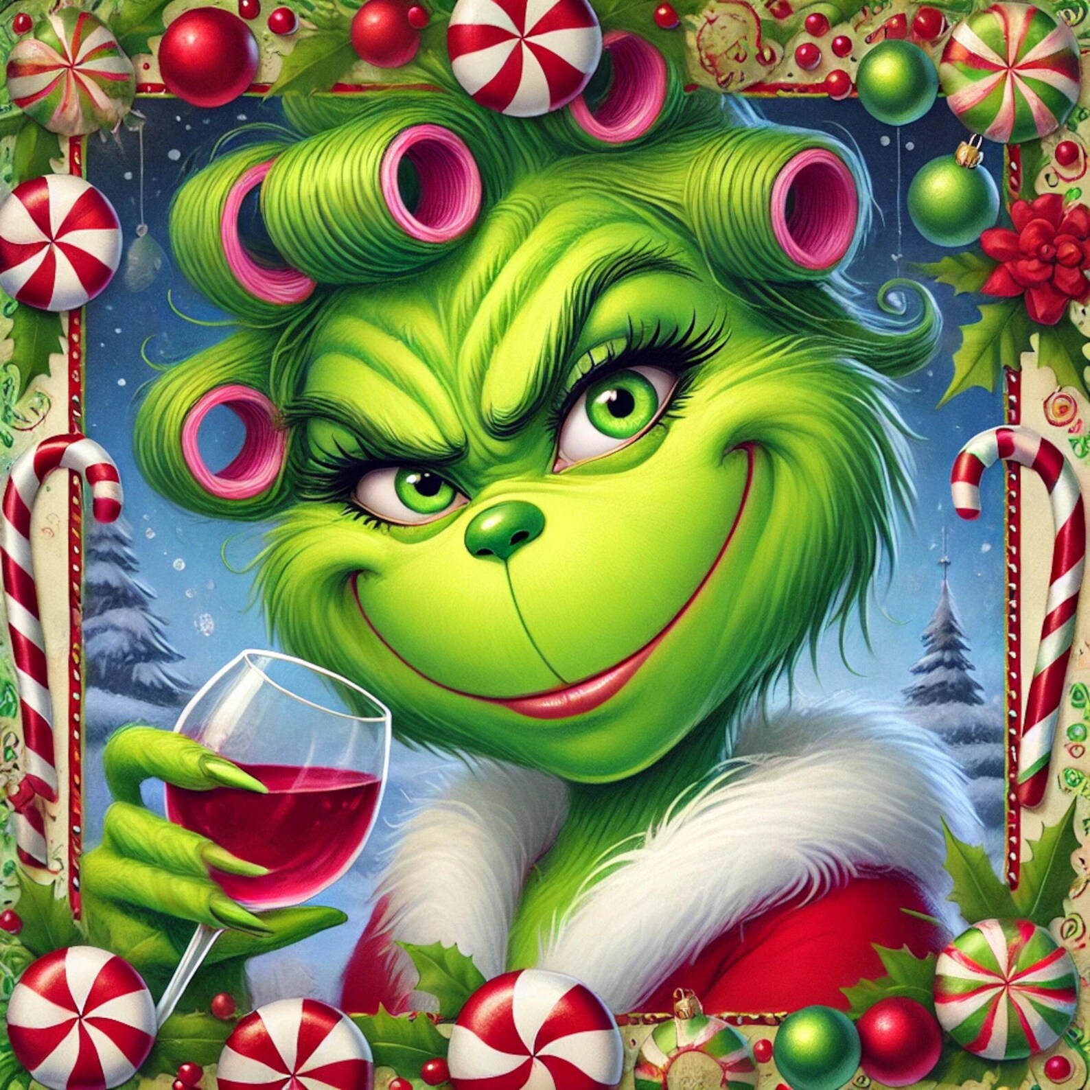 12 Christmas Mrs Grinch Clipart Bundle , Grinch Christmas, Grinch ...