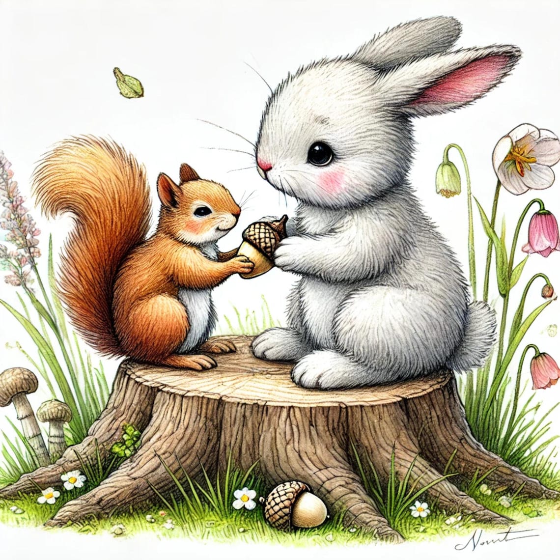 Springtime Friends, Spring Friends, Bunny & Pals, Whimsical Animals ...
