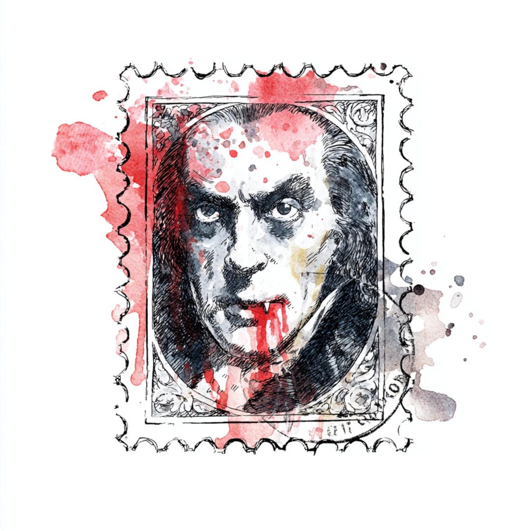 Witch Stamp, Black Cat, Dracula Art, Spooky Stamp ,halloween Bat ...