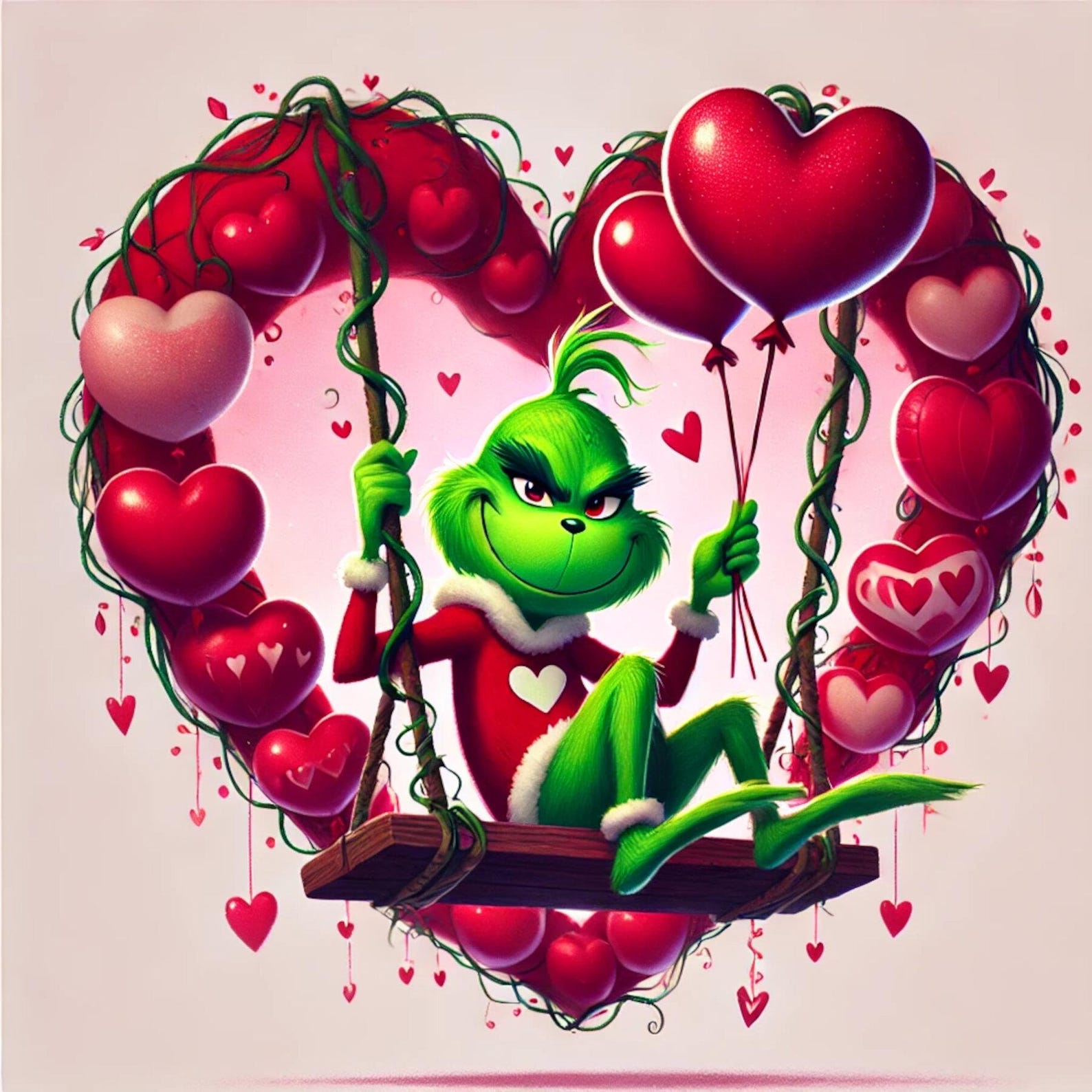 Grinch Valentine, Mischief Love, Heart Humor, Love Whimsy, Cheeky ...