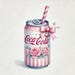 Pink Coke Can, Coca Cola Art, Floral Soda Can, Pastel Coke Aesthetic ...