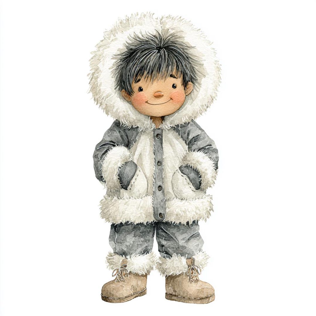 Arctic Boy, Winter Child, Snow Parka, Cozy Coat, Fluffy Hood, Cold ...