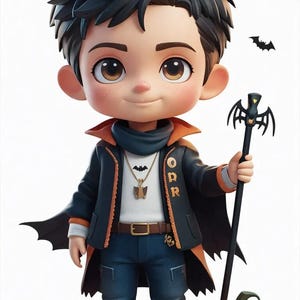 10 Cute Halloween Boys Clipart Bundle, Spooky Clipart, Digital Download ...