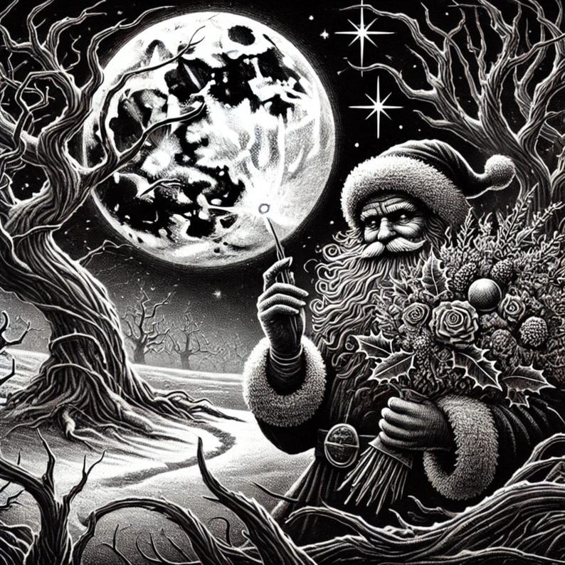 10 Dark Santa Clipart Images, Digital Prints, Santa Clipart, Santa ...