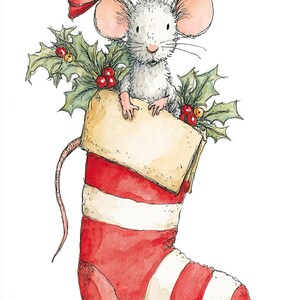Christmas Mouse, Holiday Stocking, Festive Decor, Xmas Gifts, Cute ...
