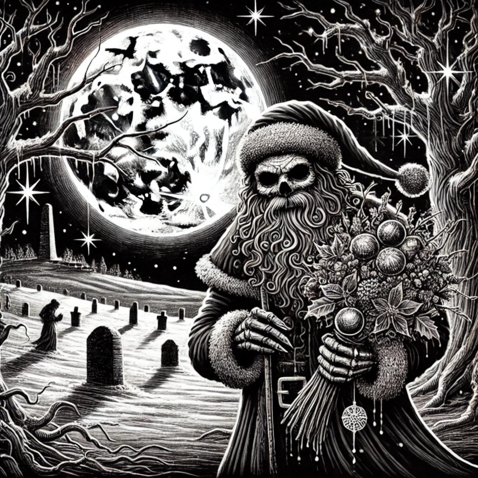 10 Dark Santa Clipart Images, Digital Prints, Santa Clipart, Santa ...