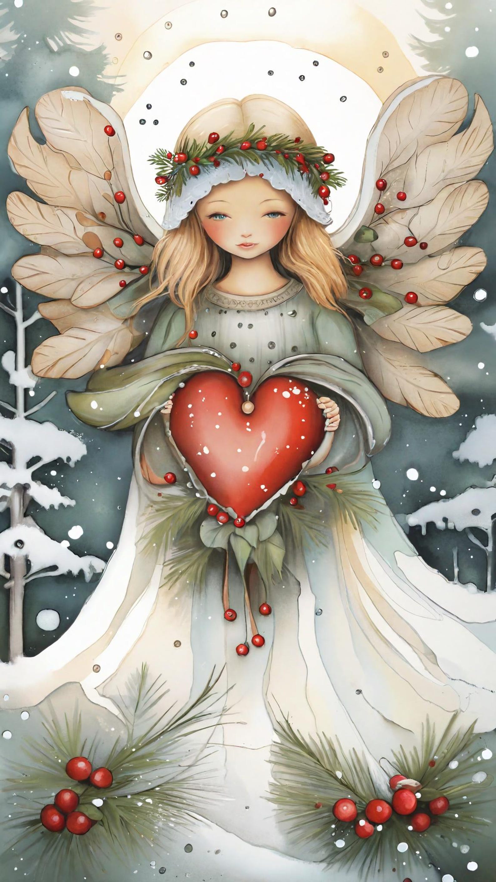 8 Whimsical Christmas Angels Set 2, 8 High Quality Pgns Digital ...