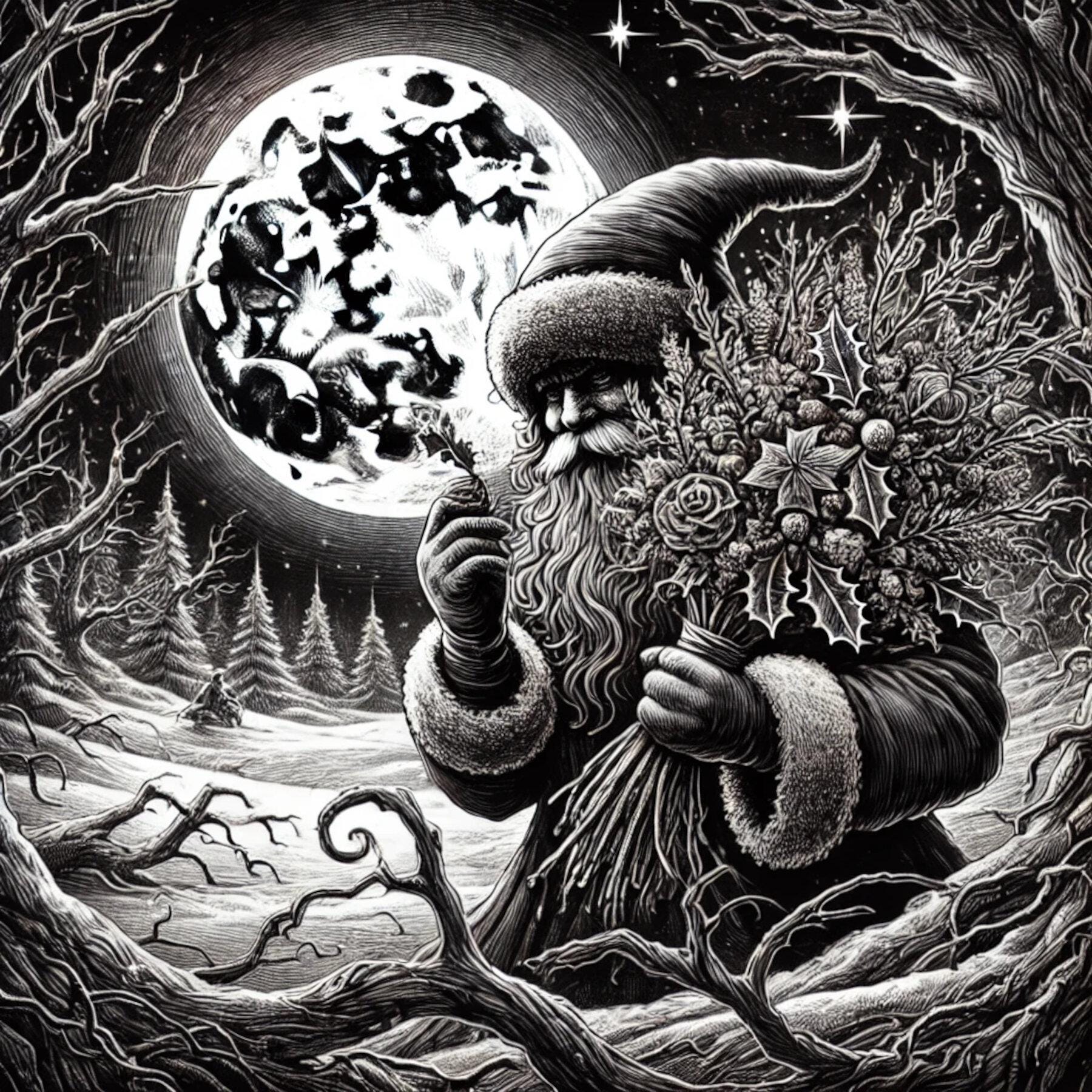 10 Dark Santa Clipart Images, Digital Prints, Santa Clipart, Santa ...