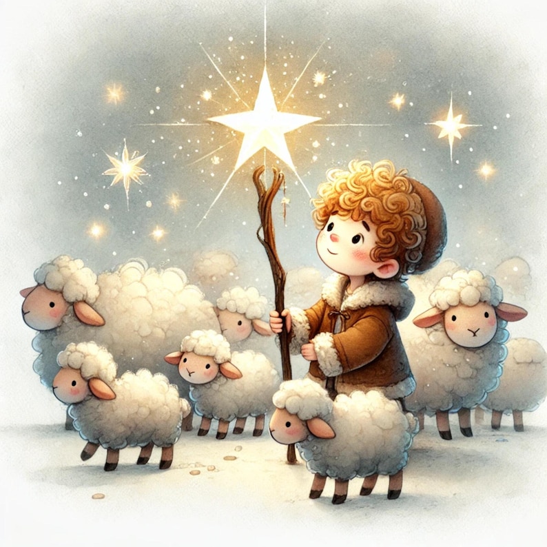 10 While Shepherds Watch Their Flock, Nativity Clipart, Nativity Images ...