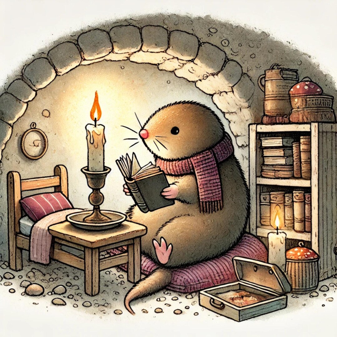 Secret of Mole, Mole Art, Cute Mole, Watercolor Mole, Mole Clipart ...