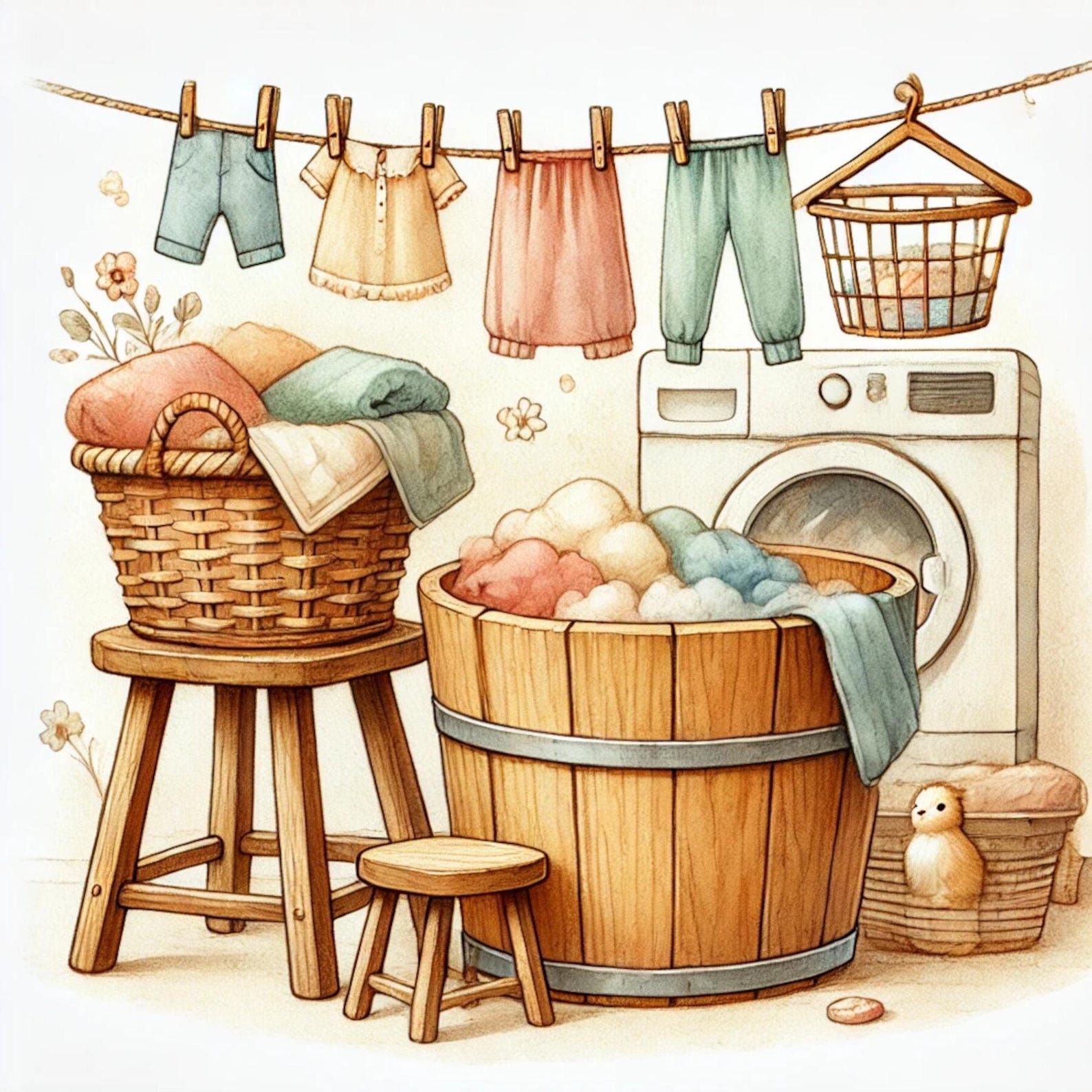 Laundry Room Scenes, Country Cottage, Cottage Core, Washing, Drying ...
