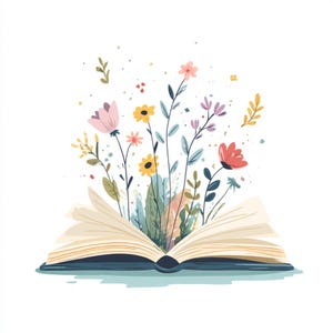 Book Floral Art, Blooming Book, Flower Book Design, Nature in Book ...