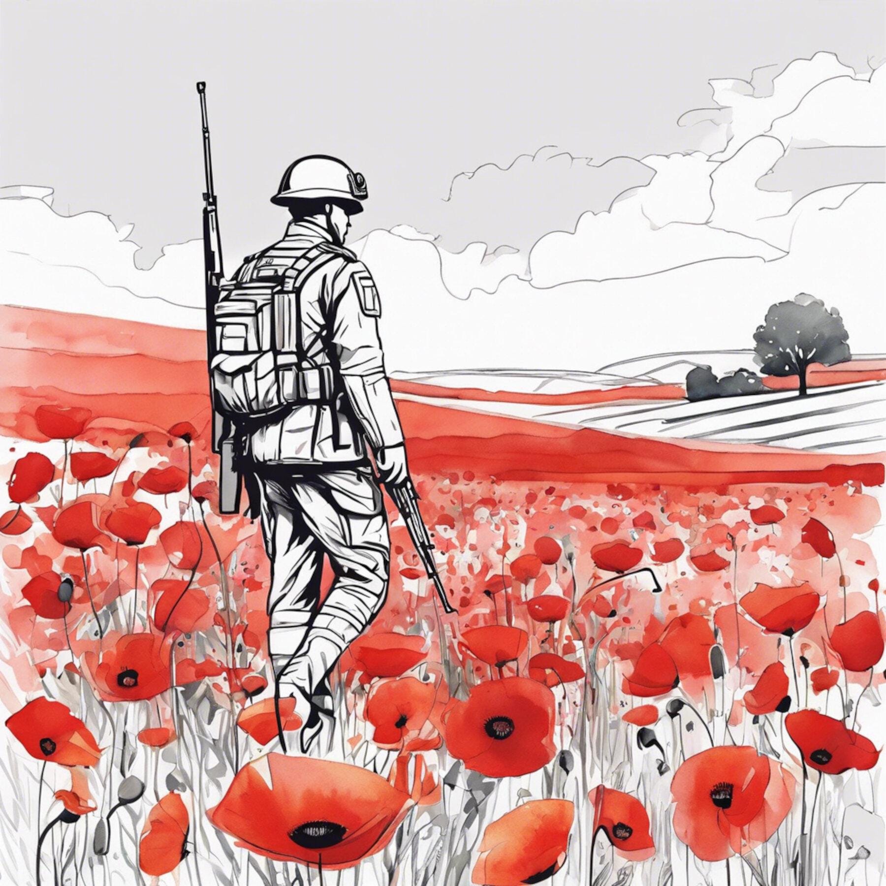 15 Remembrance Day Clipart JPG Files, Field of Poppies, WW1, WW2, We ...