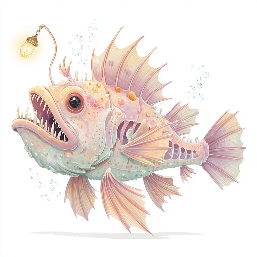 Zombie Fish, Deep Sea, Creepy Cute, Anglerfish, Halloween Art, Sea ...