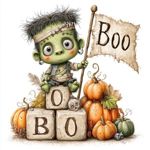 Ghost With Flag, Boo Ghost Art, Pumpkin Books, Cute Halloween, Fall ...
