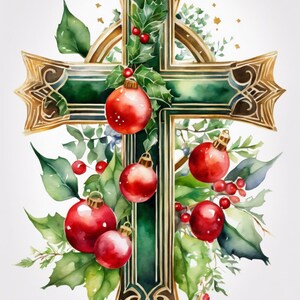 Holly Cross, Christmas Cross, Religious Festival, Cross of Christ ...