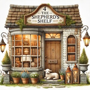 Bible Shop, Bible Shop Art, Christian Clipart, Watercolor Bible, Faith ...