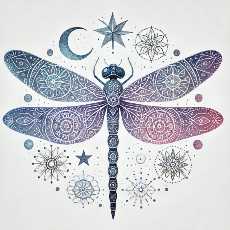 Dragonfly Patterns, Mandala Dragonflies, Intricate Wings, Geometric Art ...