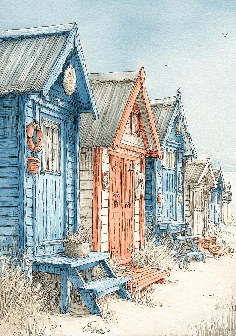 Beach Huts, Seaside Cabins, Rustic Cottages, Ocean Retreat, Coastal ...