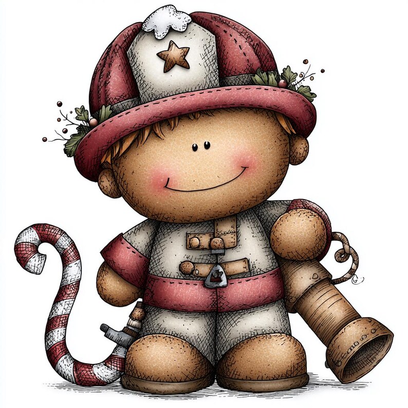 Gingerbread Hero, Christmas Firefighter, Cookie Fireman, Holiday Rescue ...