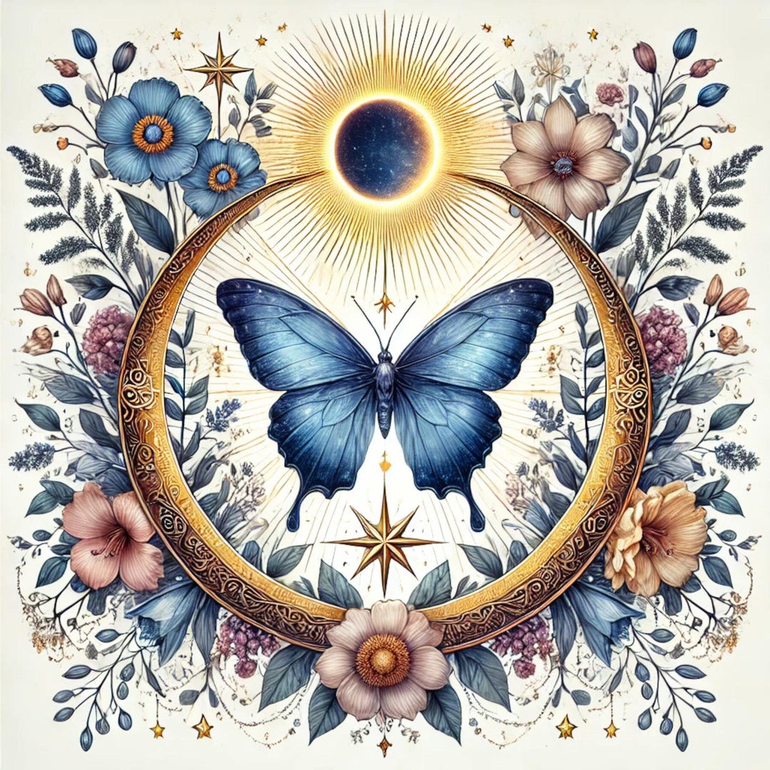 Celestial Butterfly, Fantasy Clipart, Butterfly, Celestial Image ...
