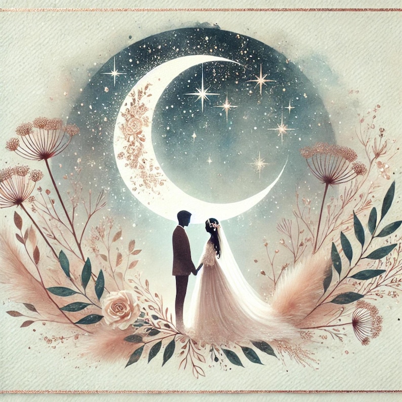 Celestial Wedding, Cosmic Vows, Starry Night Wed, Moonlit Wedding ...