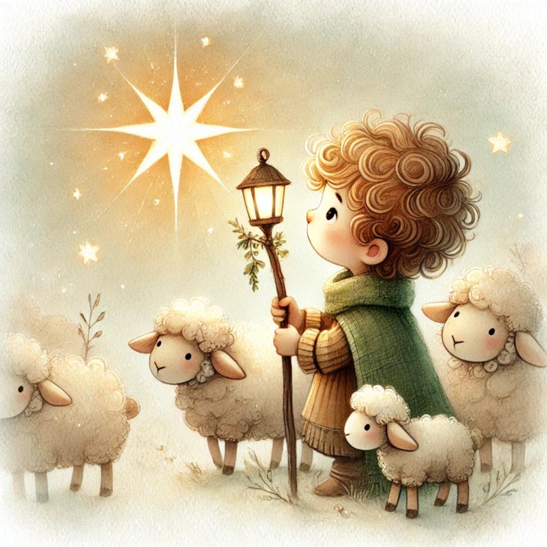10 While Shepherds Watch Their Flock, Nativity Clipart, Nativity Images ...