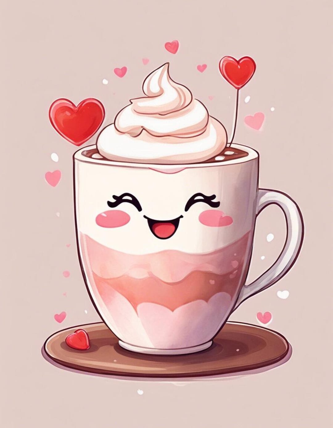 12 Cute Kawaii Hot Chocolate Clipart, Drinking Chocolate, Hot Cocoa ...