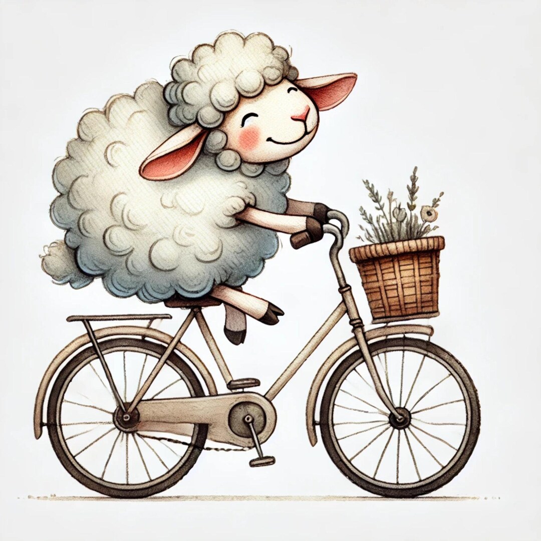 What Sheep Do, Sheep Clipart, Cute Sheep Art, Watercolor Sheep ...