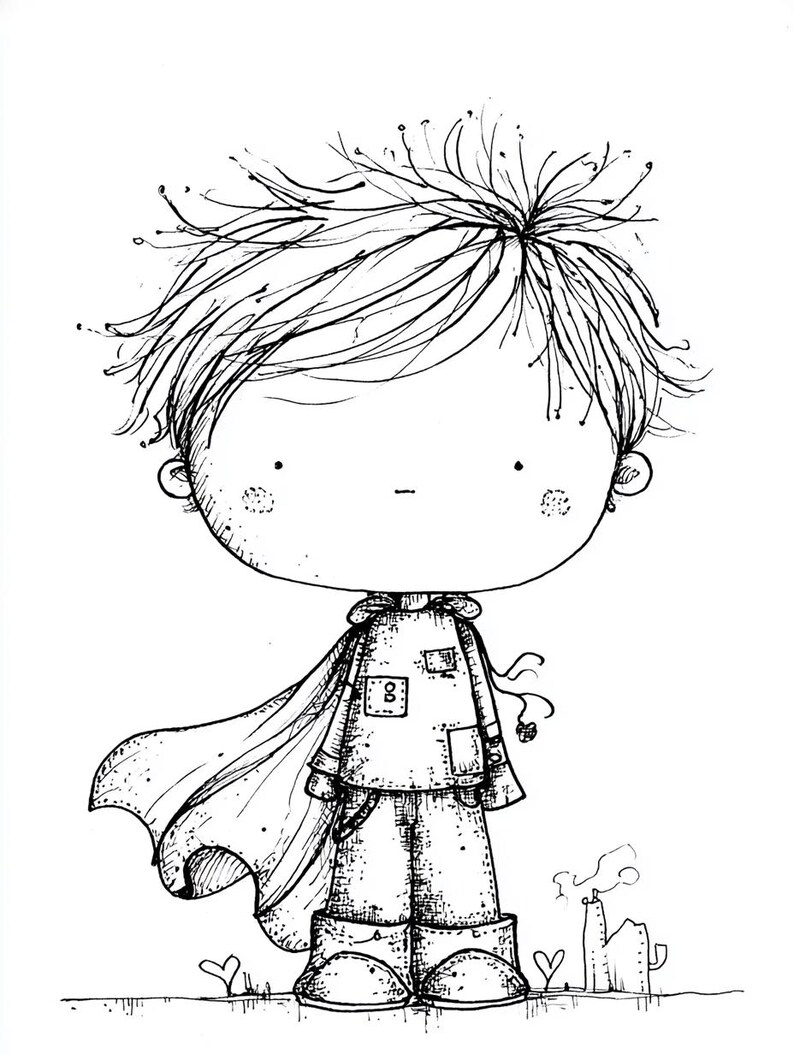 Superhero Boy, Cute Cape Kid, Comic Art, Boy Costume, Kids Wall Art ...