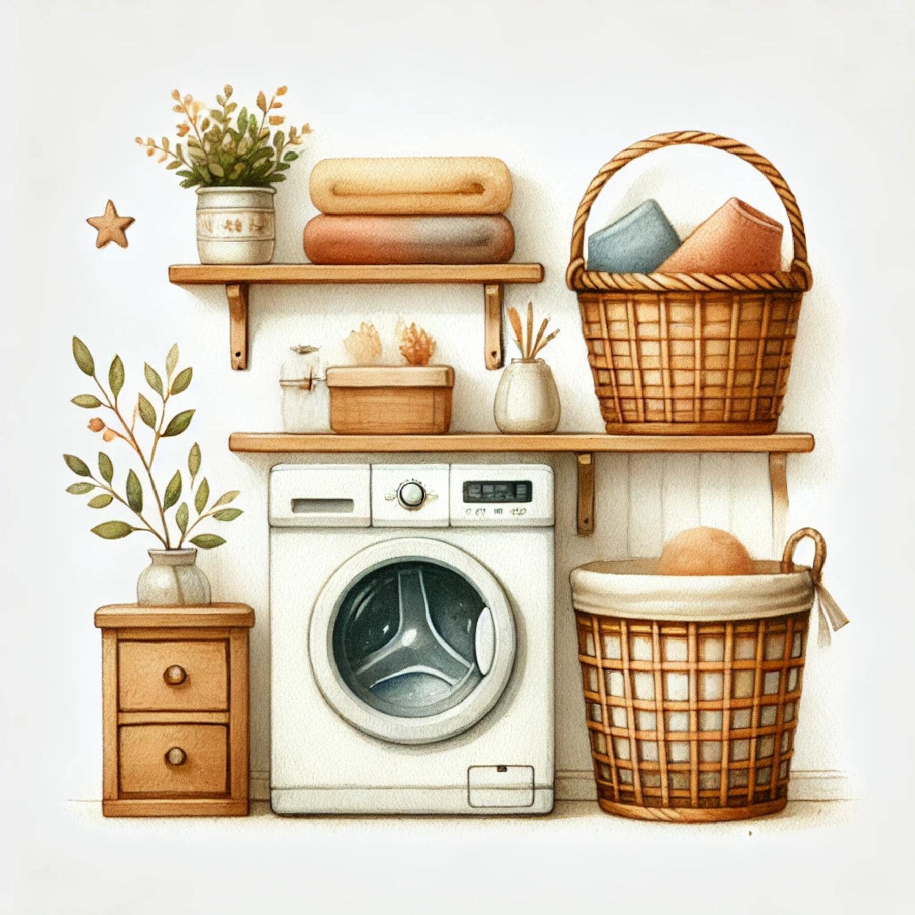 Cosy Cottage Laundry, Scenes From the Laundry Room, Washing, Drying ...