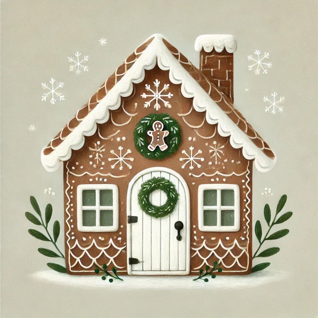 Festive Gingerbread House, Gingerbread House Clipart, Gingerbread ...
