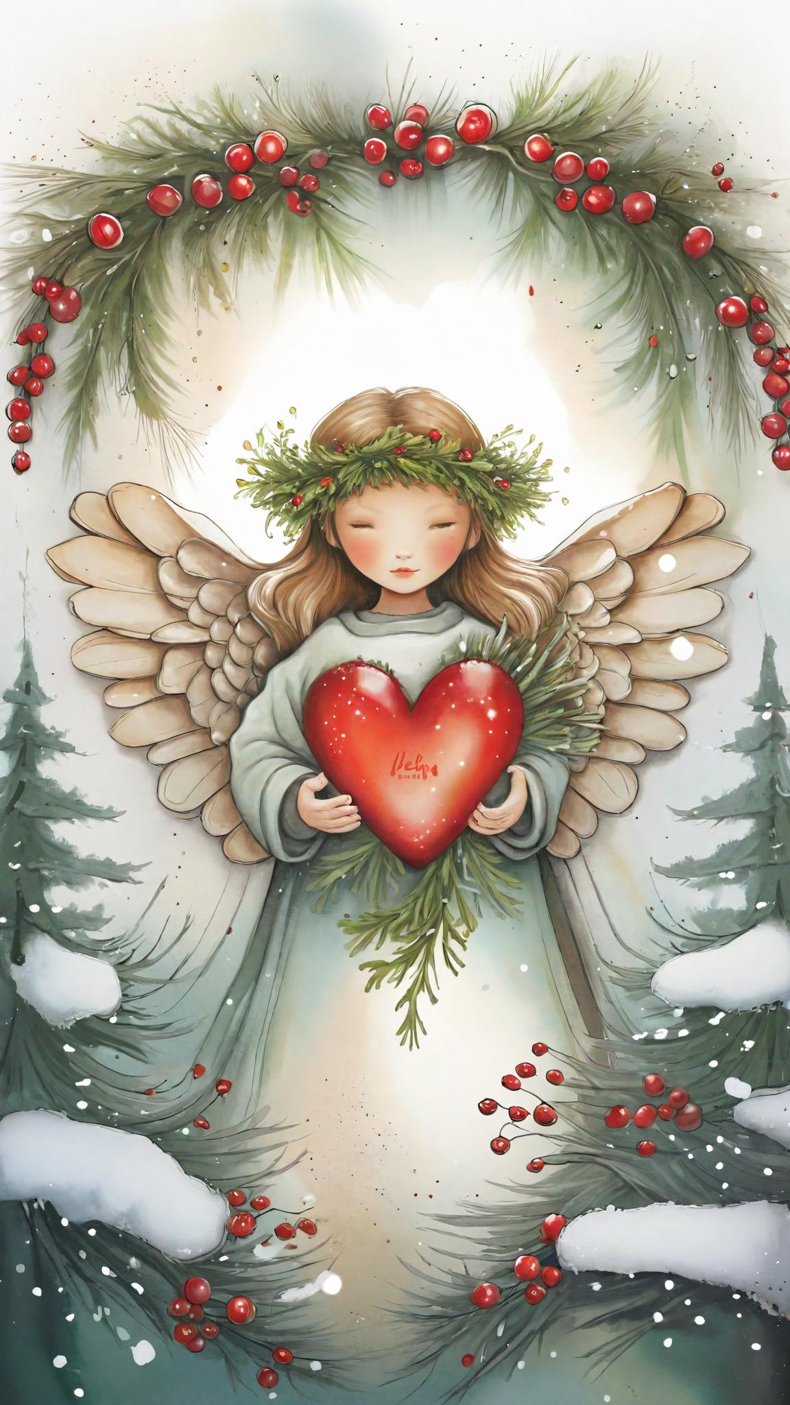 8 Whimsical Christmas Angels Set 2, 8 High Quality Pgns Digital ...