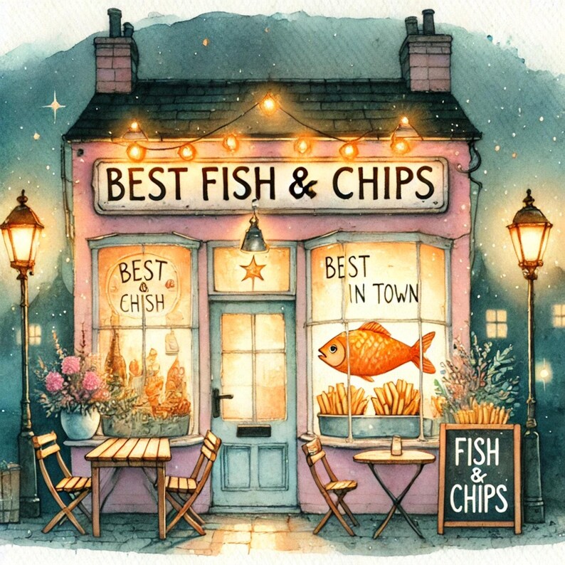 Fish and Chip Shop, Traditional Fish Shop, Crispy Fish and Chips ...