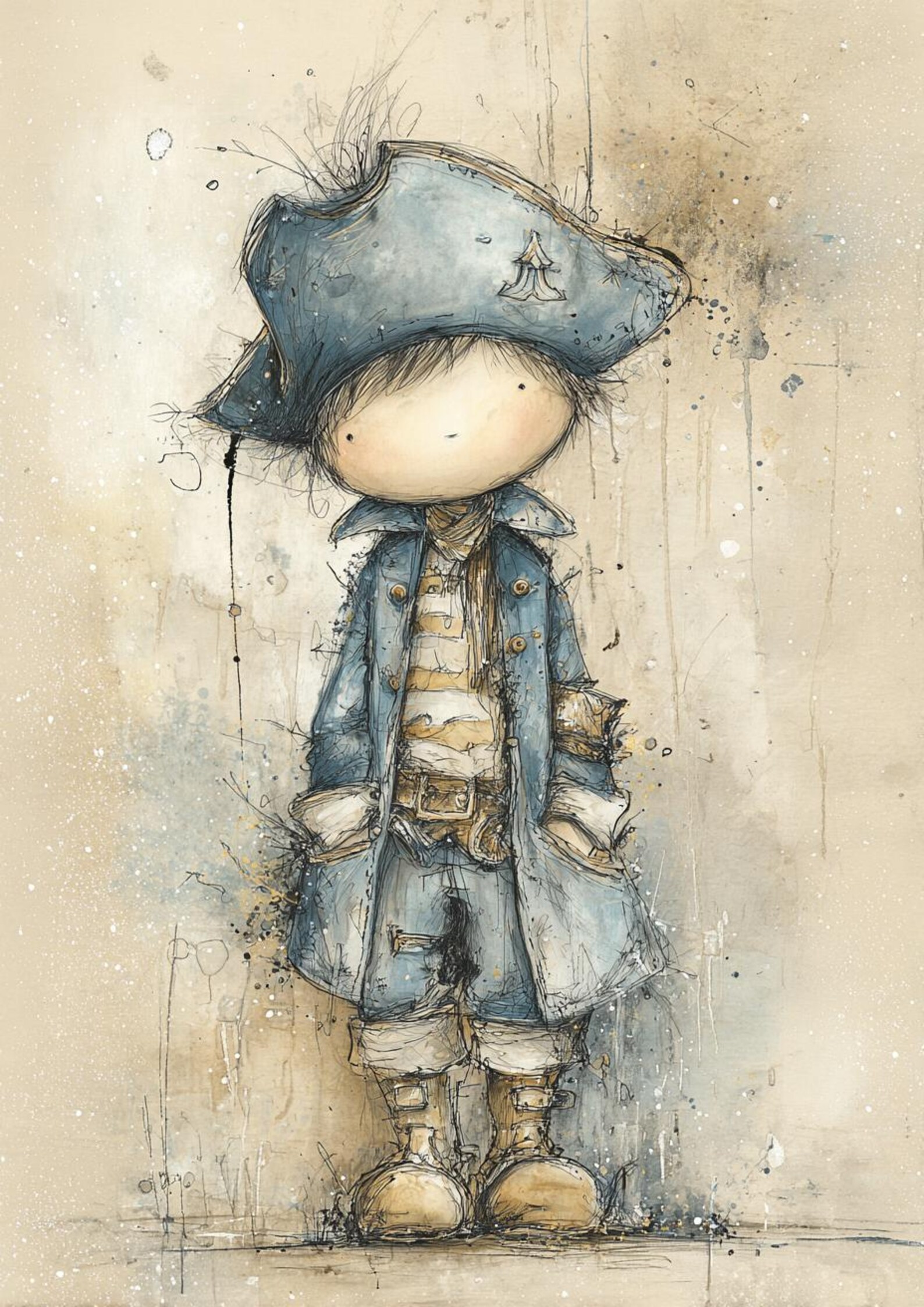 Patchwork Crew Clipart Set, Whimsical Pirate Kids Art, Vintage ...