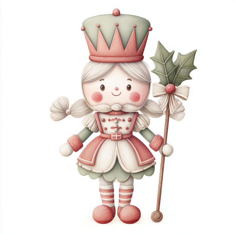 Nutcracker Art, Xmas Clipart, Toy Soldier Art, Festive Decor, Holiday ...