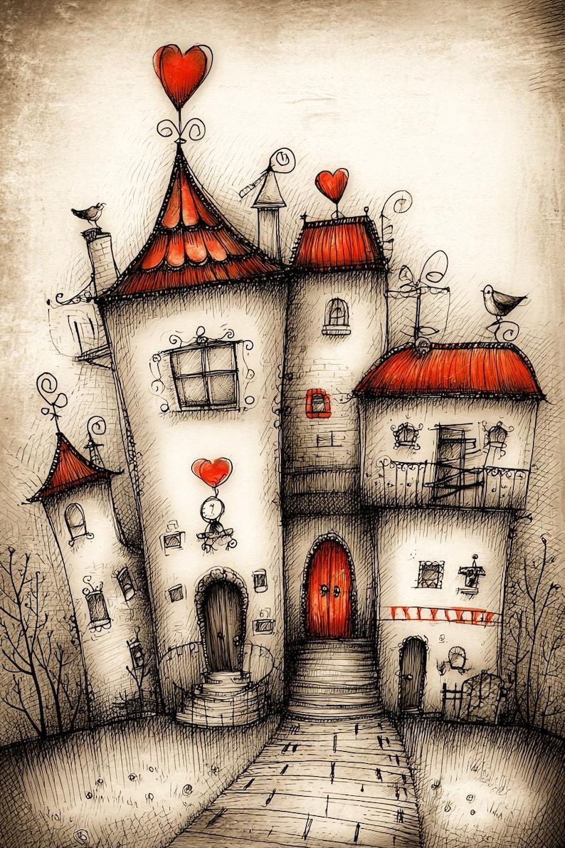 Whimsical Houses, Spooky Village, Gothic Cottage, Eerie Rooftops ...