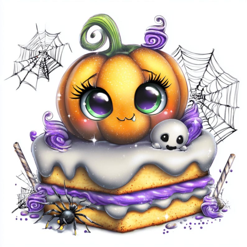 Halloween Cake, Bat Cake, Cute Halloween, Purple Drip Cake, Kawaii Bats ...