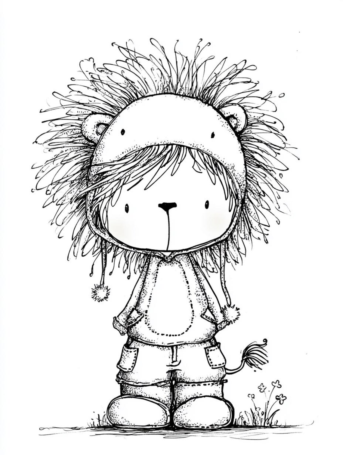 Lion Kid Art, Cute Lion Suit, Dress up Lion, Tiny Roar Kid, Wild Mane ...