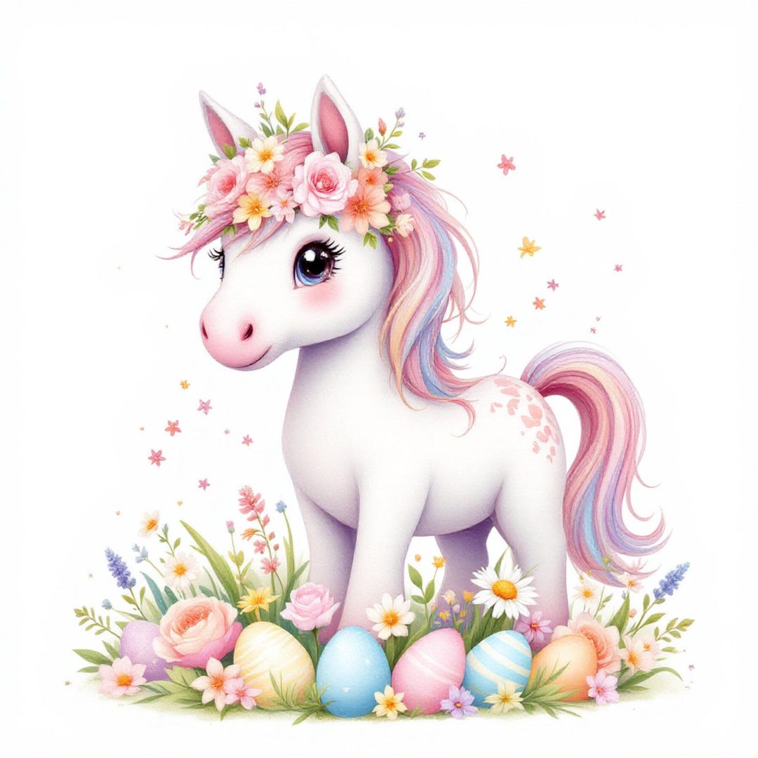 Easter Unicorn, Easter Theme Clipart, Easter Aesthetics, Unicorn ...