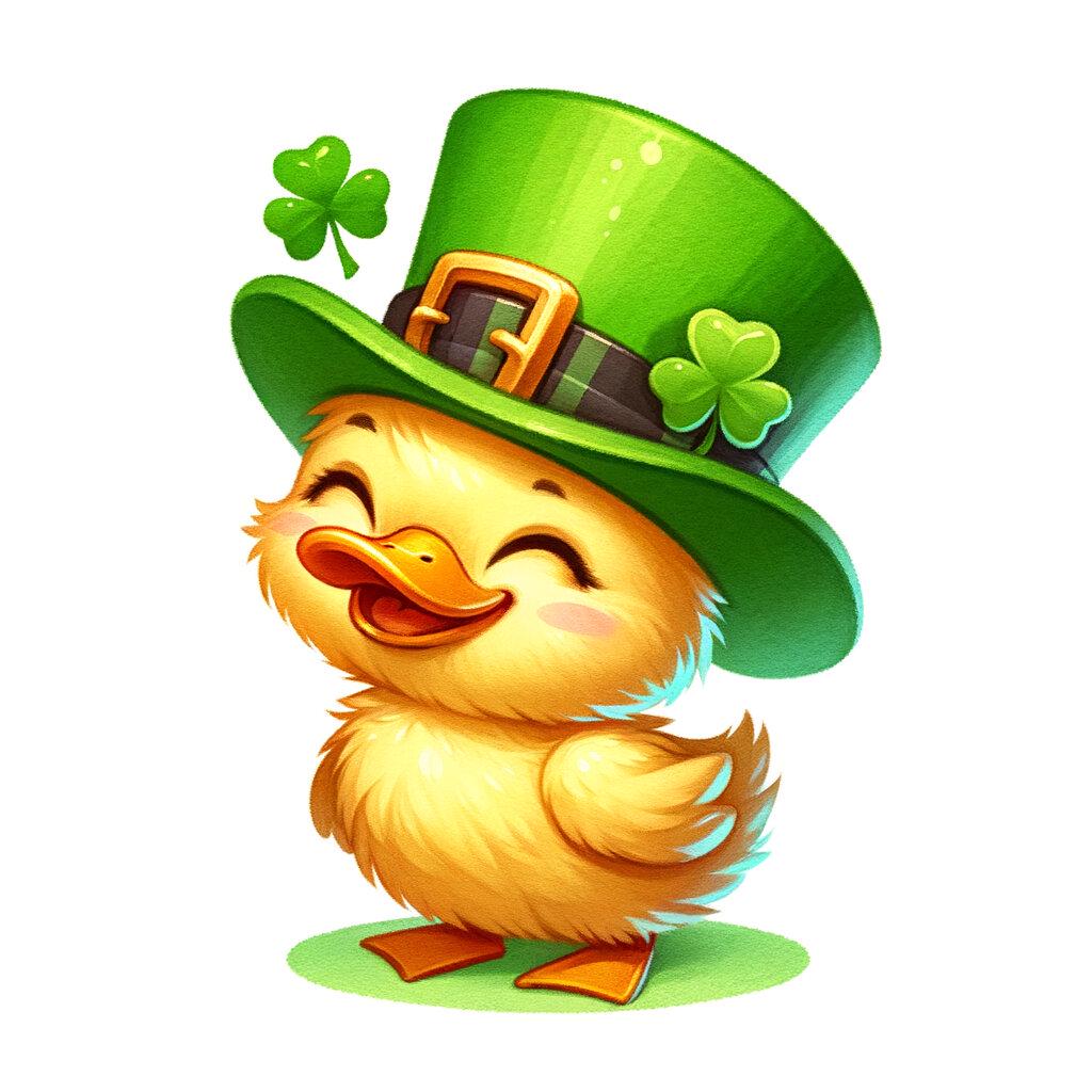 Cute and Whimsical St. Patricks Day Ducks, JPG Clipart Images, Irish ...